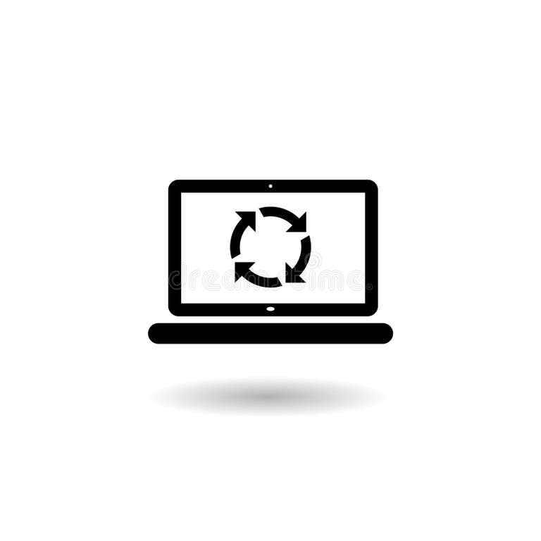 System Software Update Logo with Shadow Stock Vector - Illustration of ...