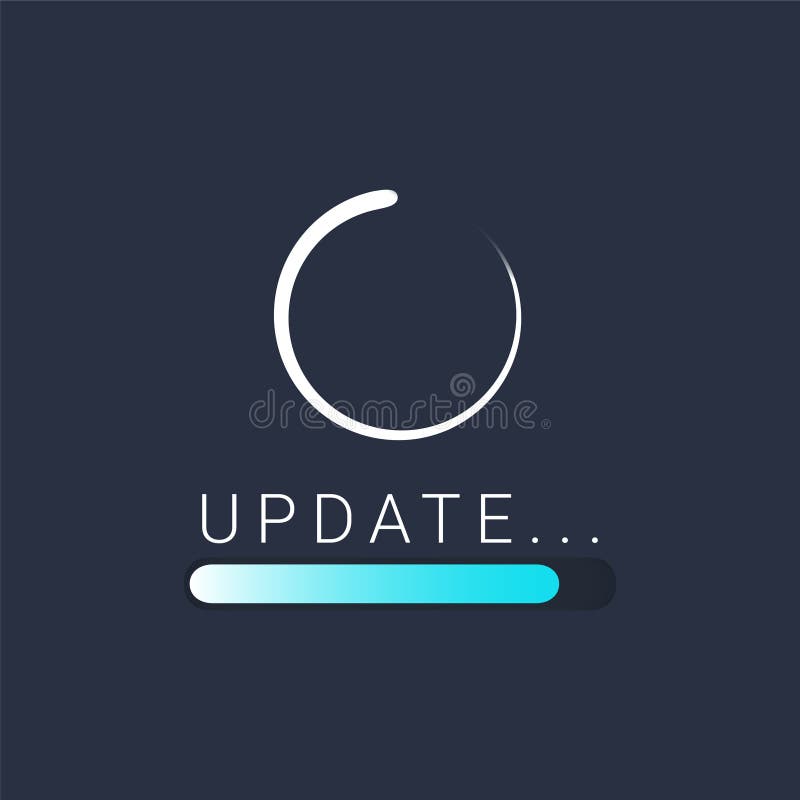 System Software Update And Upgrade Concept Loading Process Screen