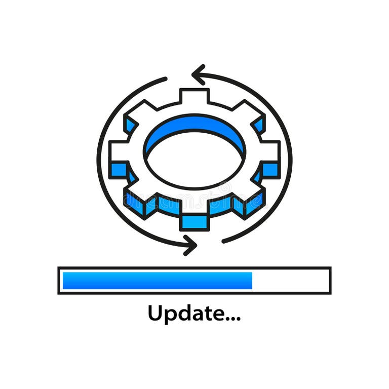 System Software Update and Upgrade. Install New Software Stock Vector ...