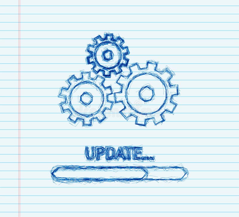 System Software Update or Upgrade Sketch Icon. Banner New Update, Badge ...