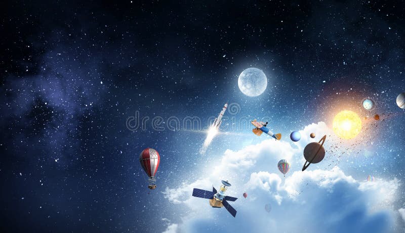 System of Sun Planets . Mixed Media Stock Photo - Image of dust ...