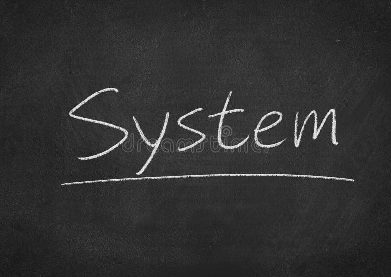 System stock photo. Image of conceptual, text, chalkboard - 114145318