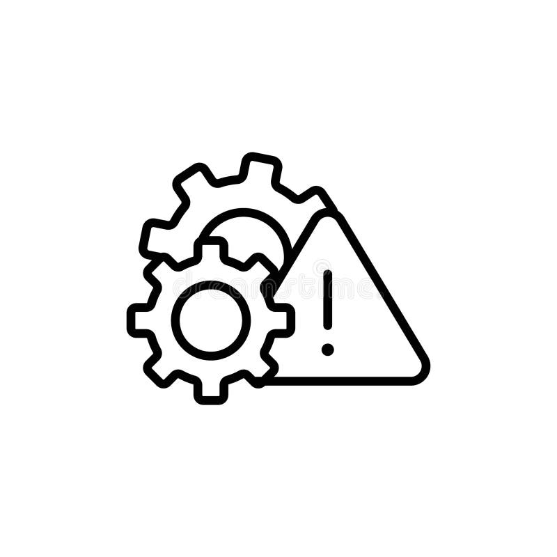 System Technical Warning Icon for it Alerts and Security Notifications ...