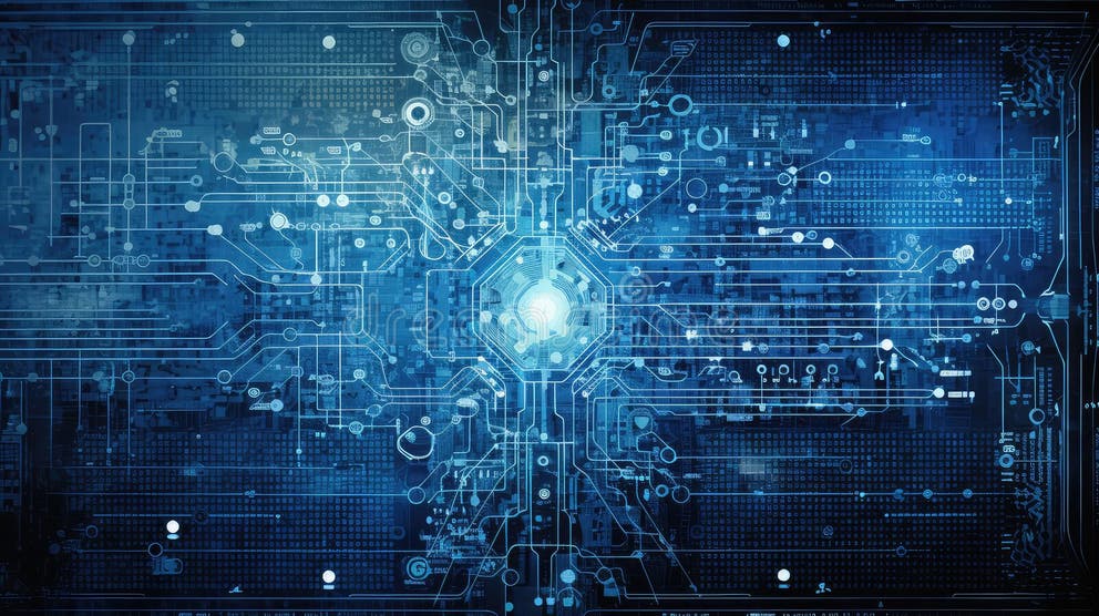 System Technology Blueprint Stock Illustration - Illustration of ...