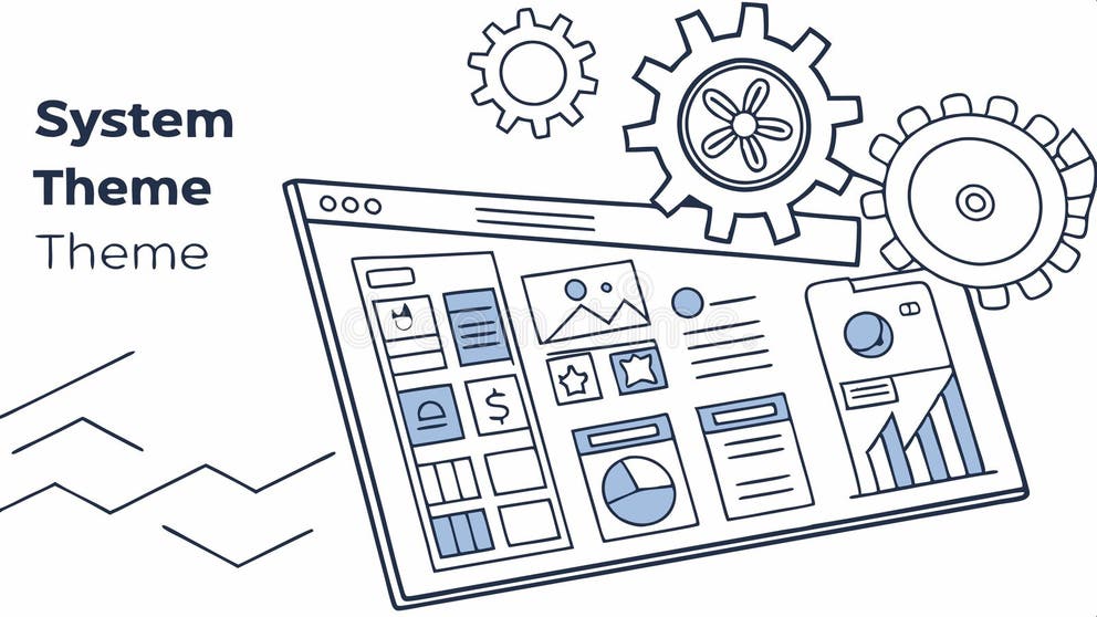 System Theme Interface, Software Design Elements Vector Design ...