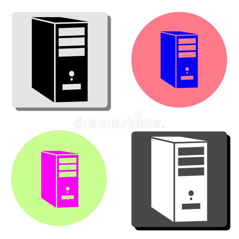 System Unit of a Computer. Flat Vector Icon Stock Vector - Illustration ... System Unit of a Computer. Flat Vector Icon Stock Vector - Illustration ...