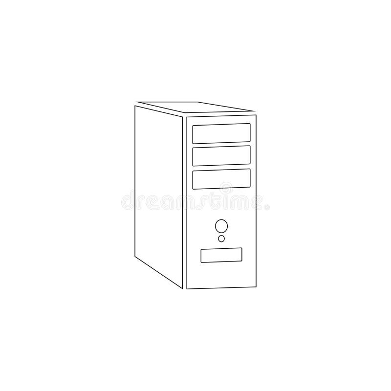 System Unit of a Computer. Flat Vector Icon Stock Vector - Illustration ... System Unit of a Computer. Flat Vector Icon Stock Vector - Illustration ...
