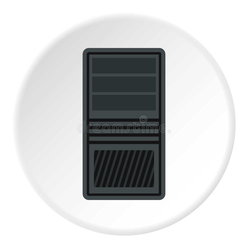 System Unit of Computer Icon, Flat Style Stock Illustration ...
