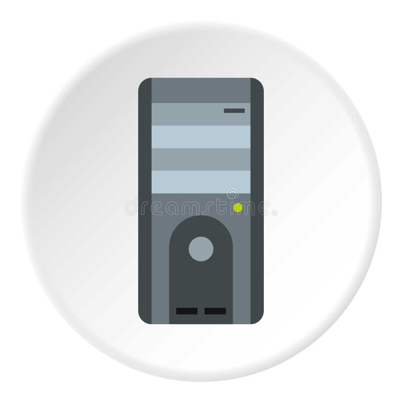 System Unit of Computer Icon, Flat Style Stock Illustration ...