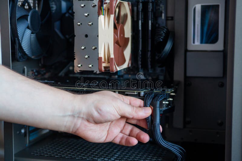 The System Unit of the Computer from the Inside Close-up Stock Image ...