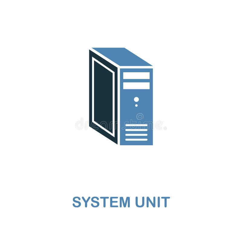 System Unit Icon in Two Colors. Simple Element Symbol. System Unit Icon ...