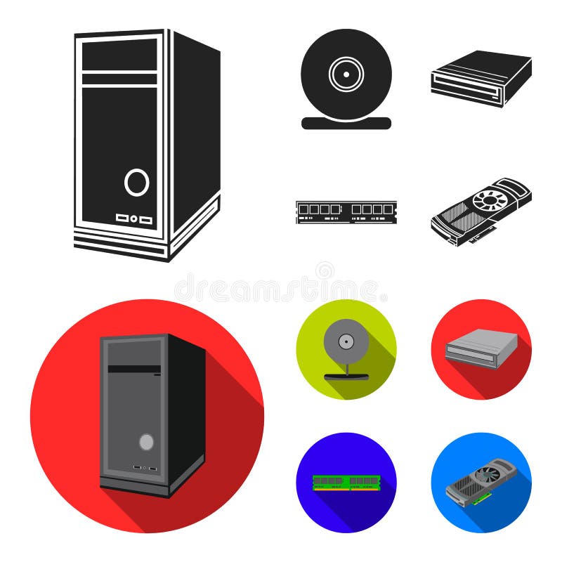 System Unit, Memory Card and Other Equipment. Personal Computer Set ...