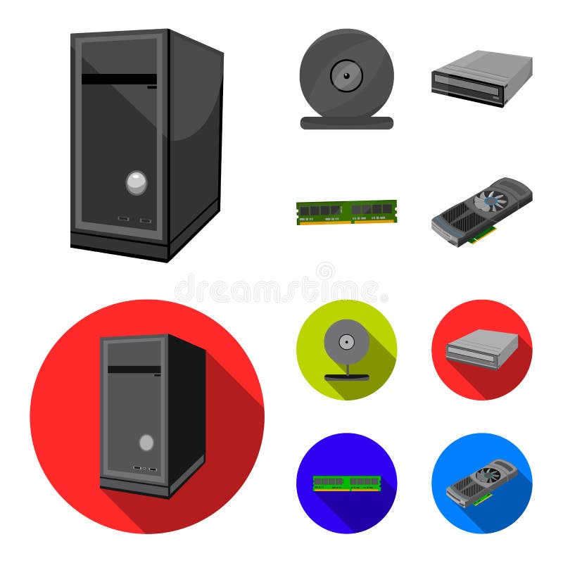 System Unit, Memory Card and Other Equipment. Personal Computer Set ...