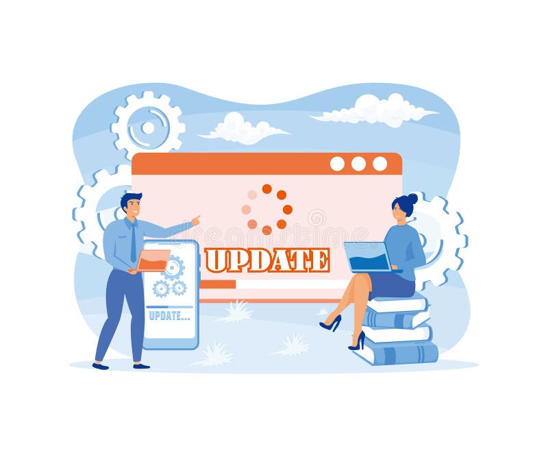 System Update Concept, People Update Operation System Can Use for ...