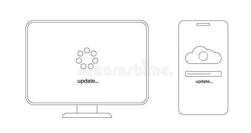 System update concept stock illustration. Illustration of download ... System update concept stock illustration. Illustration of download ...