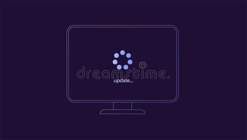 System update concept stock illustration. Illustration of computer ...