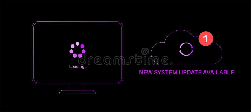 System update concept stock illustration. Illustration of download ...