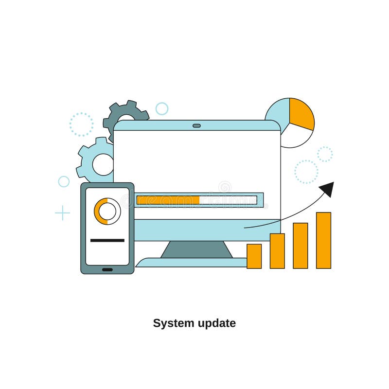 System update concept stock vector. Illustration of device - 191043758