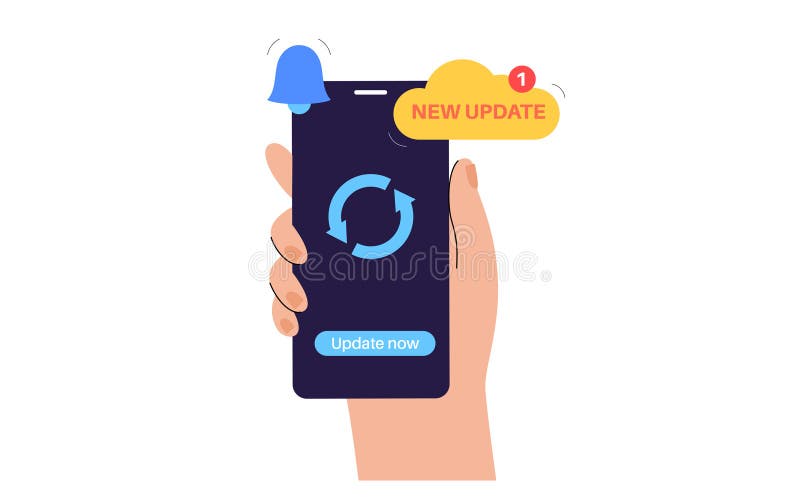 System update concept stock illustration. Illustration of notification ... System update concept stock illustration. Illustration of notification ...