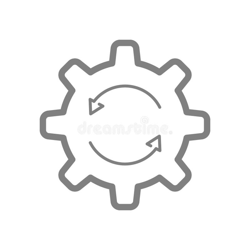 System Update Icon. Restarting an Operation or Process. Gear and ...