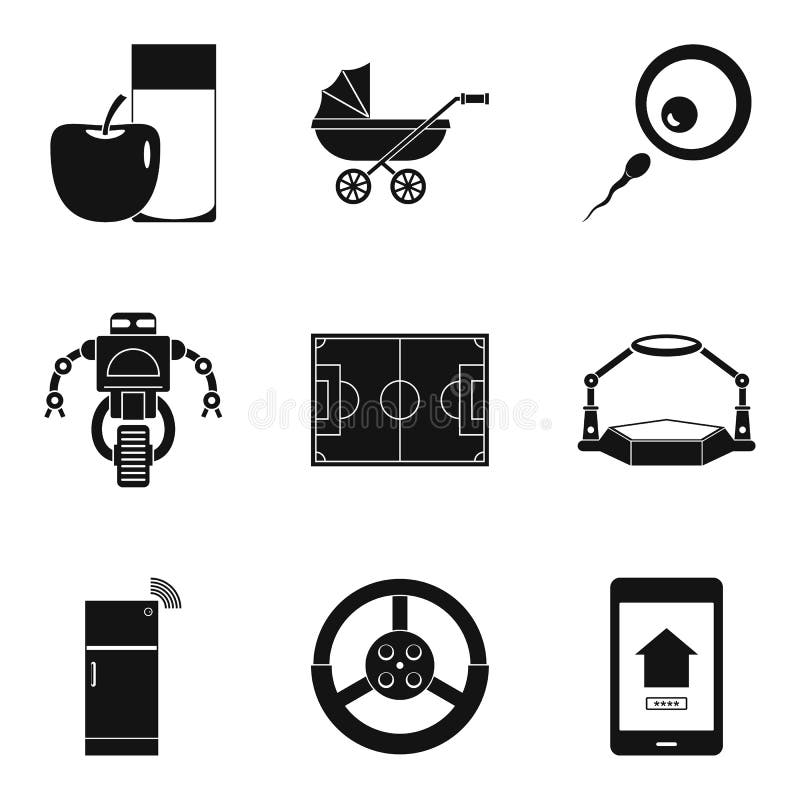 System Update Icons Set, Simple Style Stock Vector - Illustration of ...