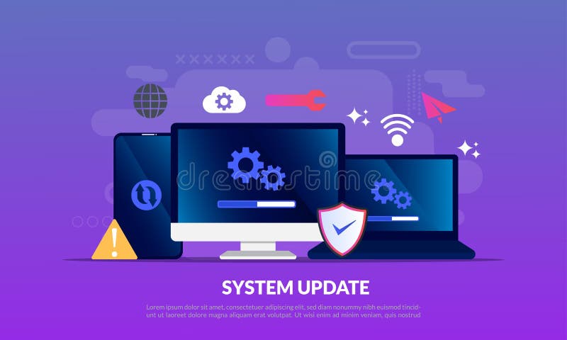 System Update Improvement Change New Version Software. Installing ...