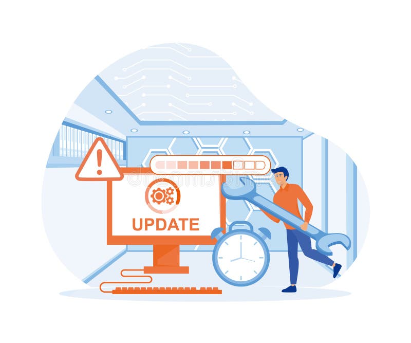 System Update. Tiny Programmers Upgrading Operating System Stock Vector ... System Update. Tiny Programmers Upgrading Operating System Stock Vector ...