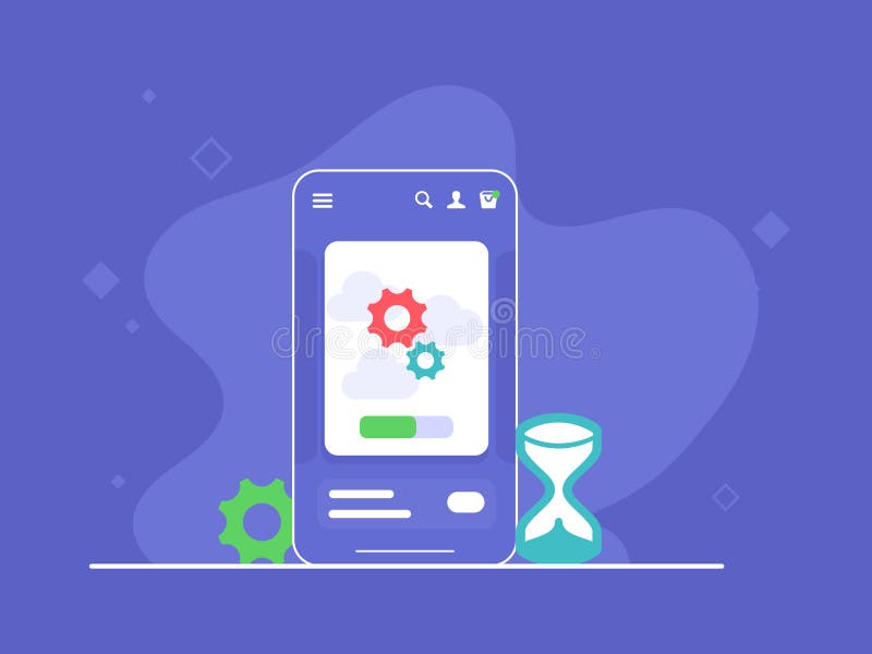 System Update Vector Concept Flat Design Stock Vector - Illustration of ...