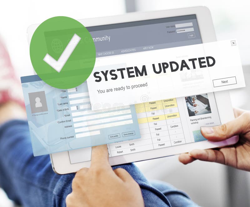 System Updated Improvement Change New Version Concept Stock Photo ...