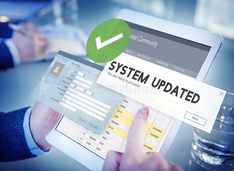 System Updated Improvement Change New Version Concept Stock Image ...