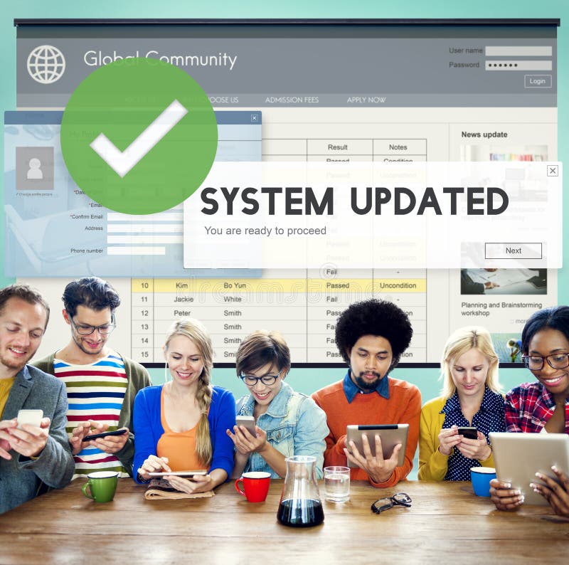 System Updated Improvement Change New Version Concept Stock Image ...