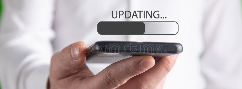 System Updating. Process App Update Stock Illustration - Illustration ...