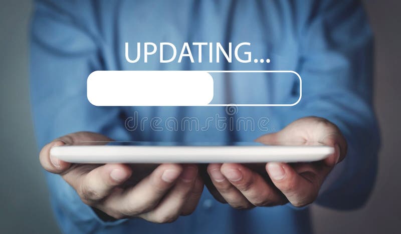 System Updating. Process App Update Stock Illustration - Illustration ...