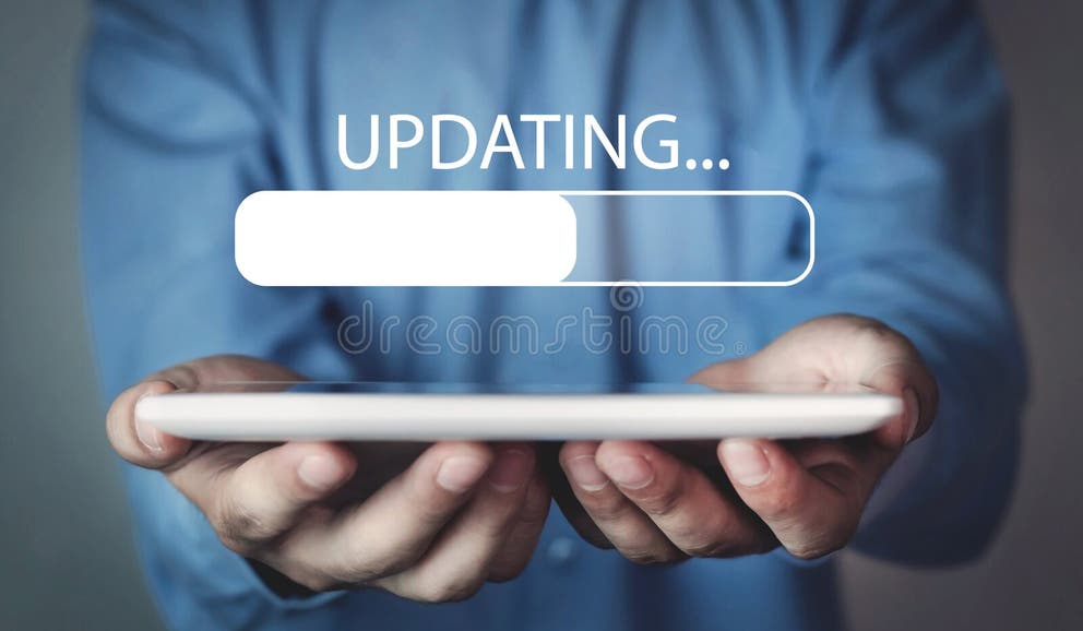 System Updating. Process App Update Stock Illustration - Illustration ...