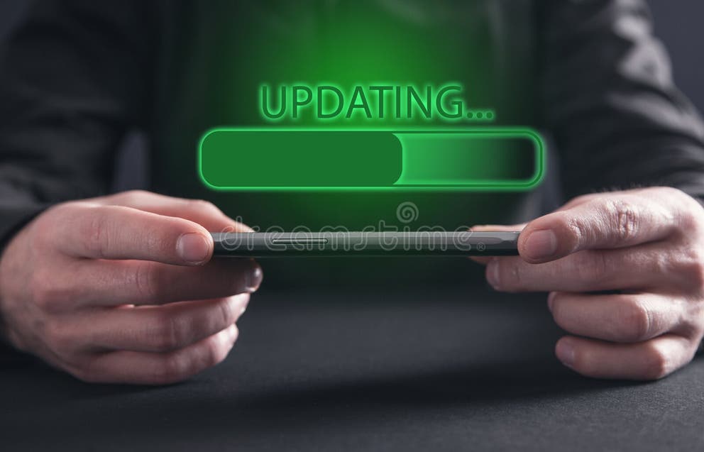 System Updating. Process App Update Stock Illustration - Illustration ...