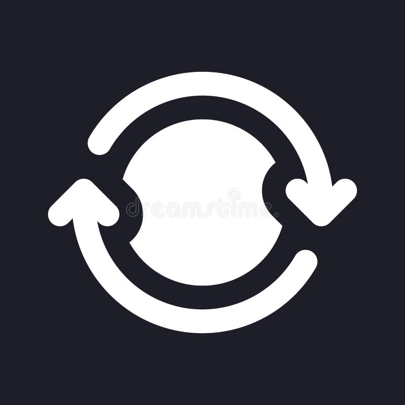 System Upgrade Dark Mode Glyph Ui Icon Stock Illustration ...