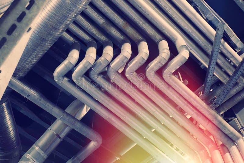 System of Ventilating Pipes Stock Photo - Image of cool, duct: 109459550