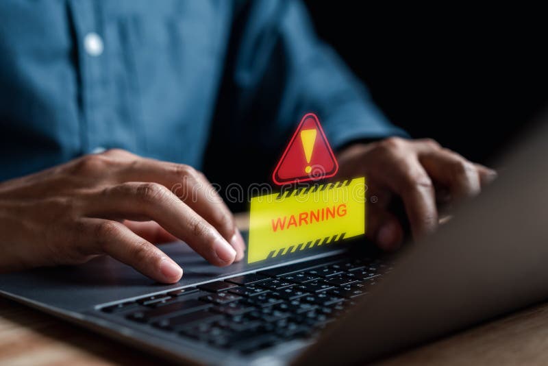 System Warning Caution Sign for Notification Error and Maintenance ...