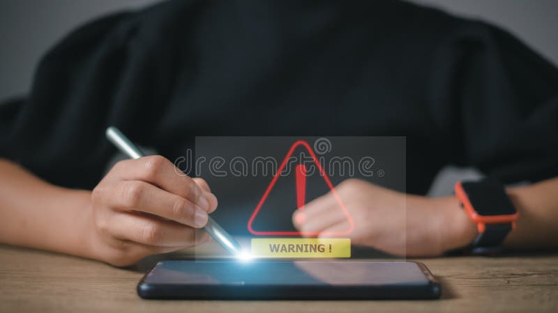 System Warning Caution Sign for Notification Error and Maintenance ...