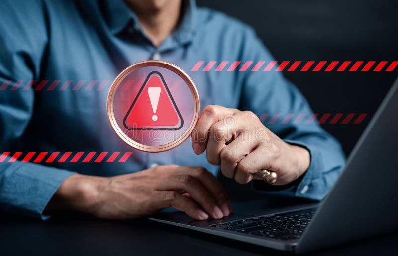 System Warning Caution Sign for Notification Error and Maintenance ...