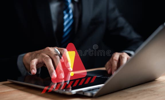 System Warning Caution Sign for Notification Error and Maintenance ...