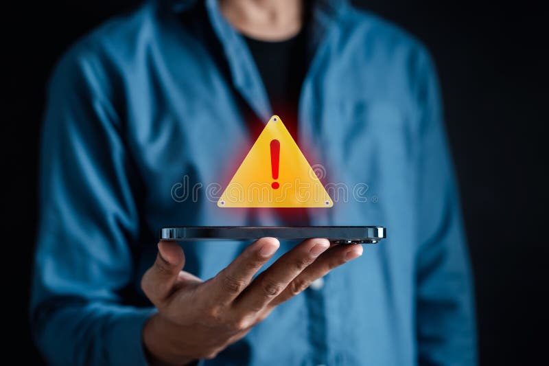 System Warning Caution Sign Symbol. Notification Error and Maintenance ...