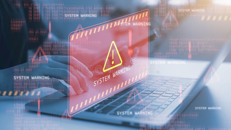 System Warning Error Popup and Maintenance Showing. Operation System ...