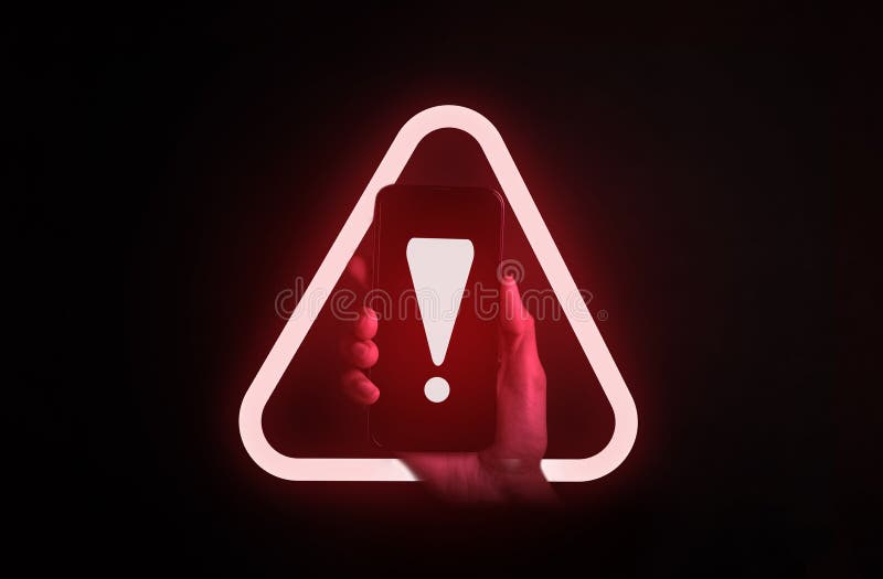 System Warning Caution Sign for Notification Error and Maintenance ...