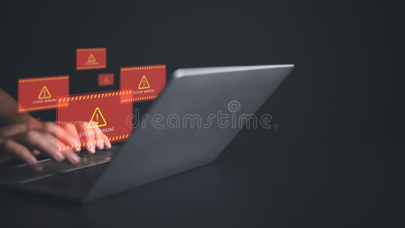 Accident Warning Sign Computer Stock Illustrations – 1,986 Accident ...