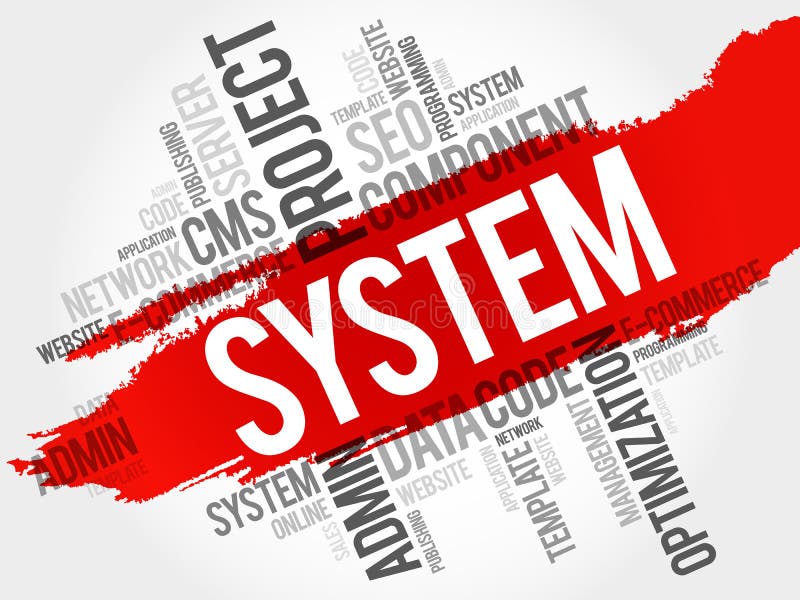 System word cloud stock illustration. Illustration of resource - 205814558