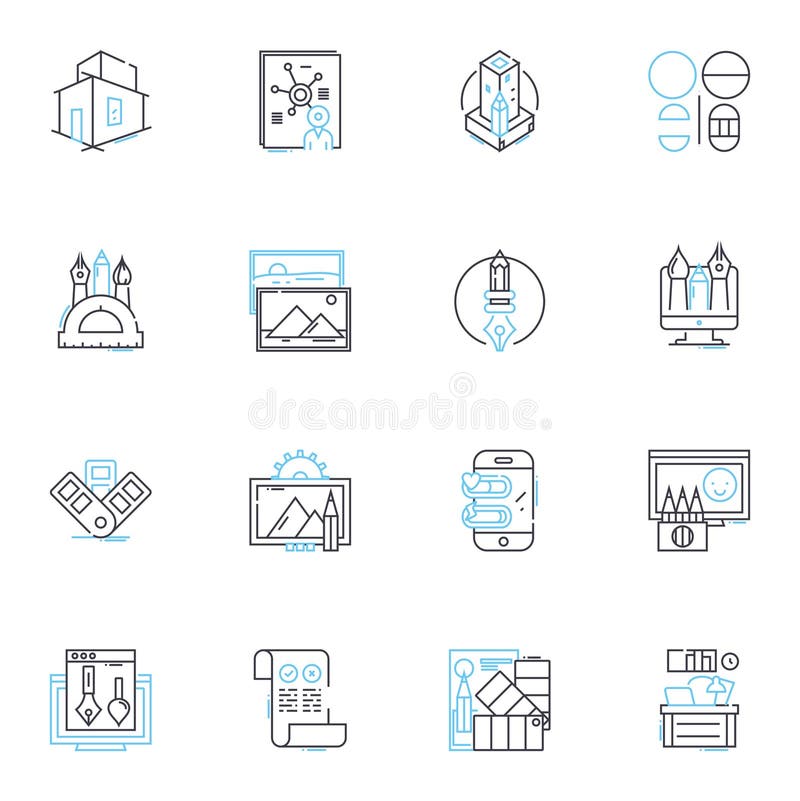 Systematic Analysis Linear Icons Set. Methodical, Rigorous ...