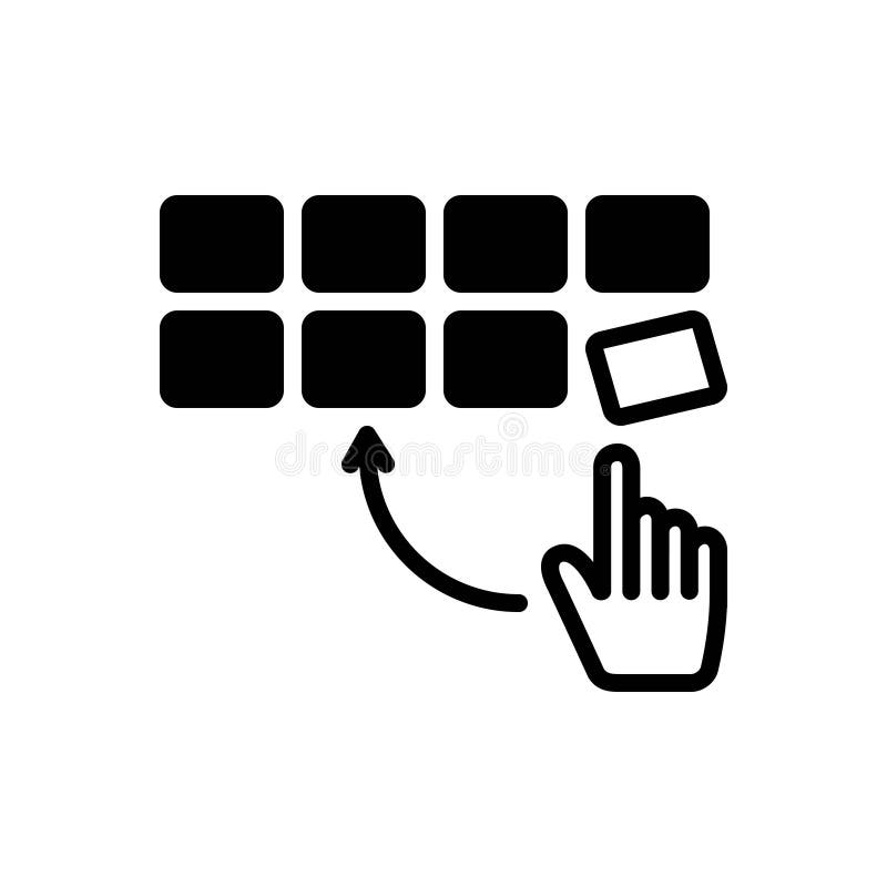 Black Solid Icon for Systematic, Orderly and Methodical Stock Vector ...