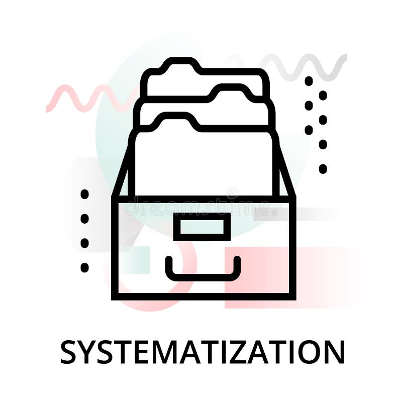 Systematization Concept Icon on Abstract Background Stock Vector ...