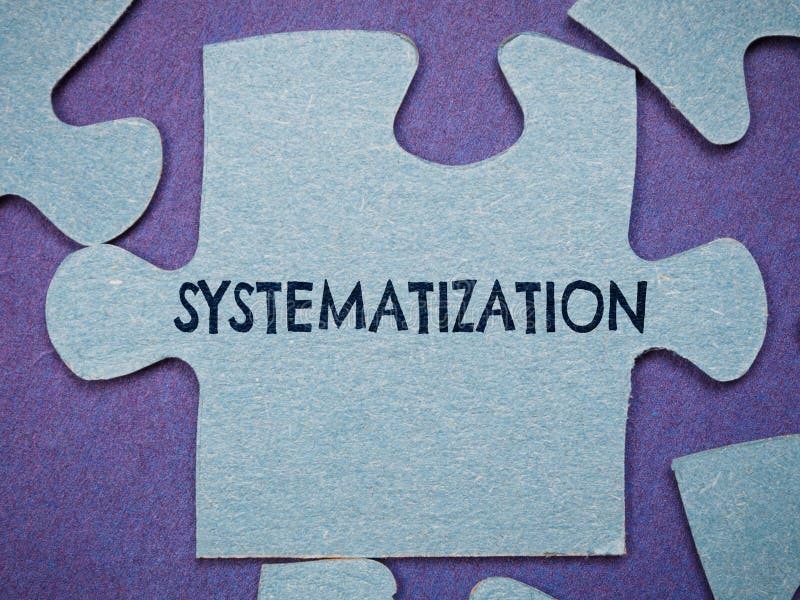 Systematization Term Meaning on Puzzle Piece Stock Photo - Image of ...